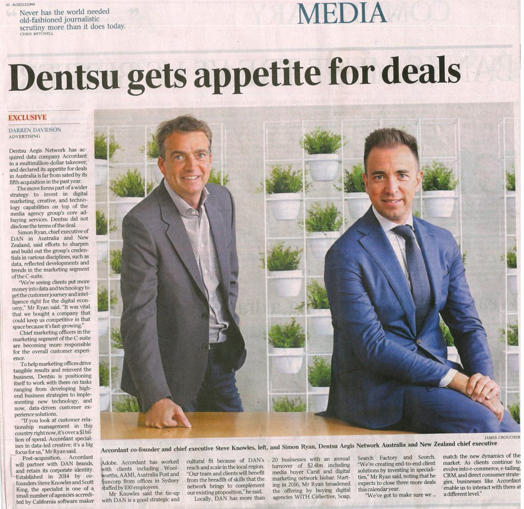 Accru Felsers Acts For Accordant In The Major Acquisition